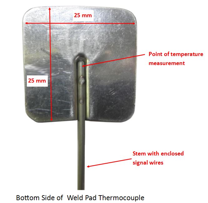 WPTC Weld Pad Surface Temperature Thermocouple Probe