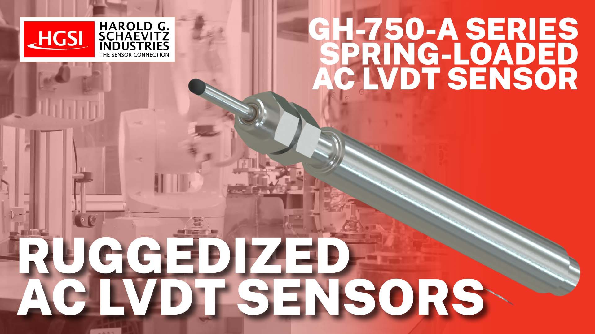 GH Linear Position Sensor with Spring Return | GH-750-A Series LVDT AC ...